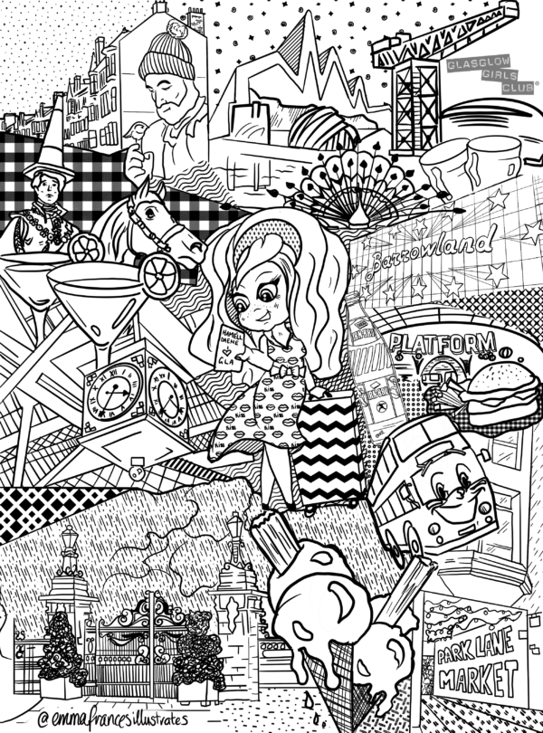 Colouring in - a mindful activity - Glasglow Girls Club